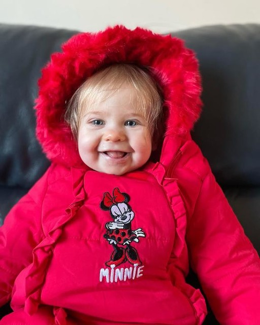 Minnie Mouse George Red Thick Quilted Snowsuit 13396 – kiddie.pk